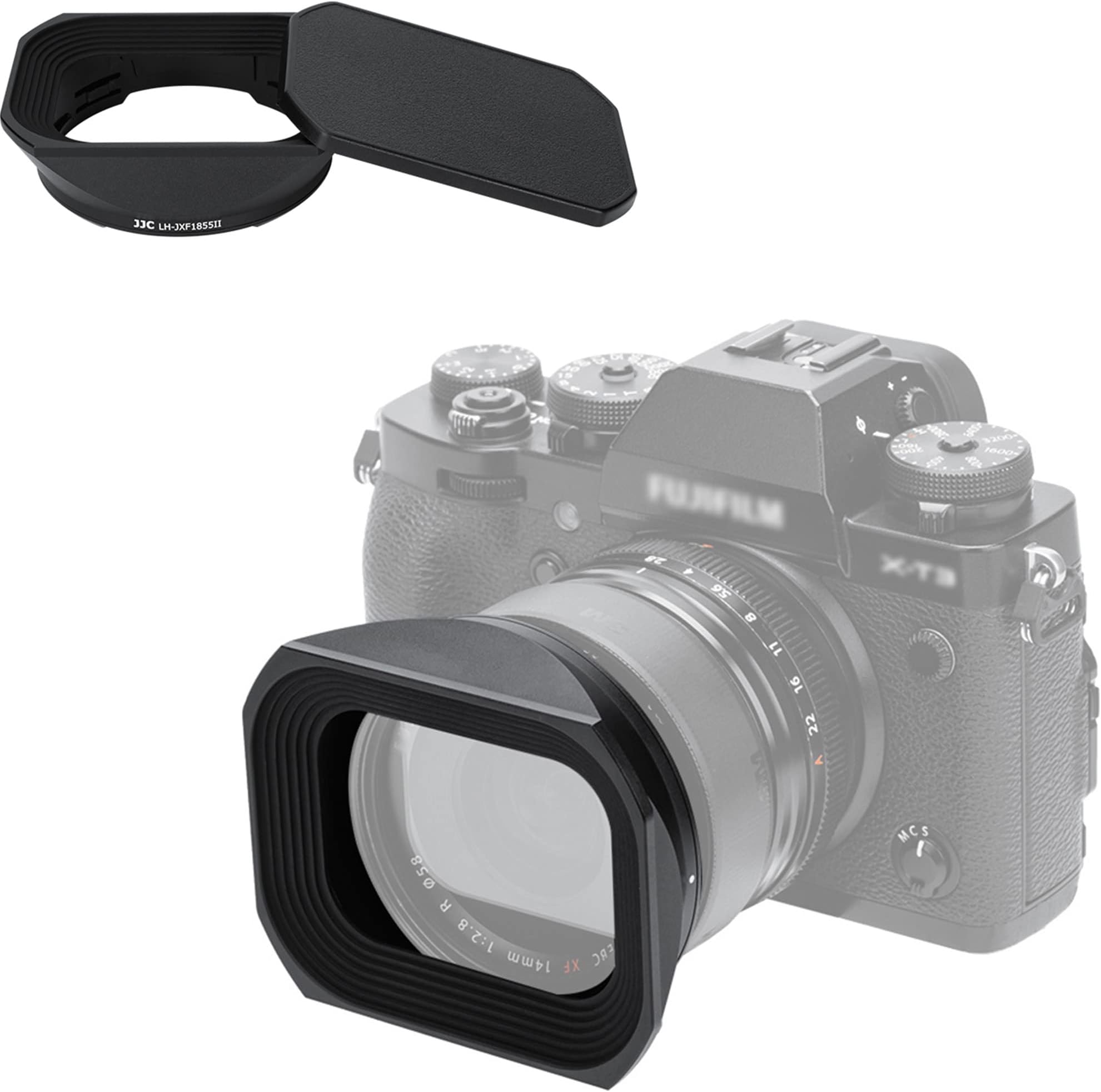 Amazon.com : Metal Square Lens Hood with a Hood Cap for Fujifilm ...