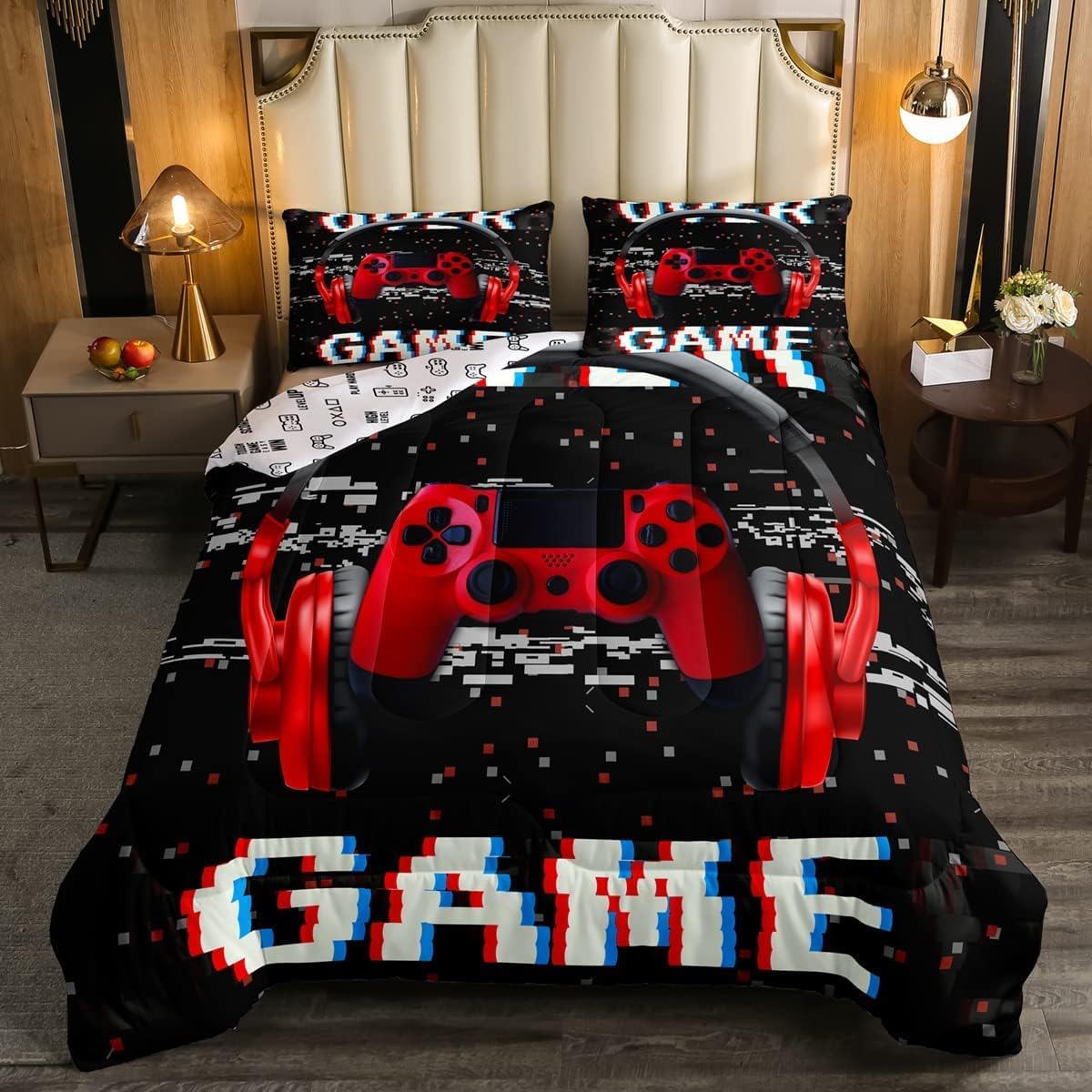 Amazon.com: Teens Boys Girls Video Games Down Comforter 3D Headset ...