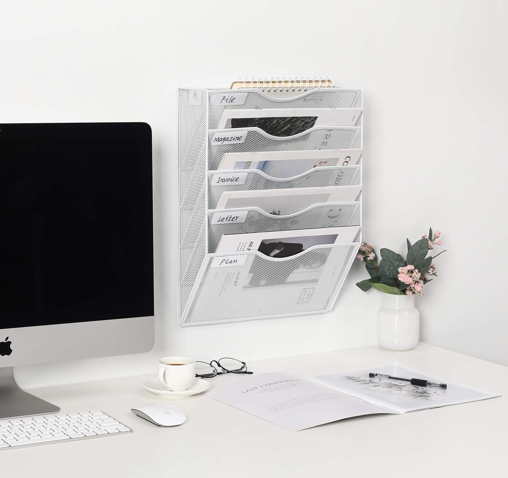Snapklik.com : EasyPAG Wall File Holder 5 Tier Mesh Office Letter-Sized ...