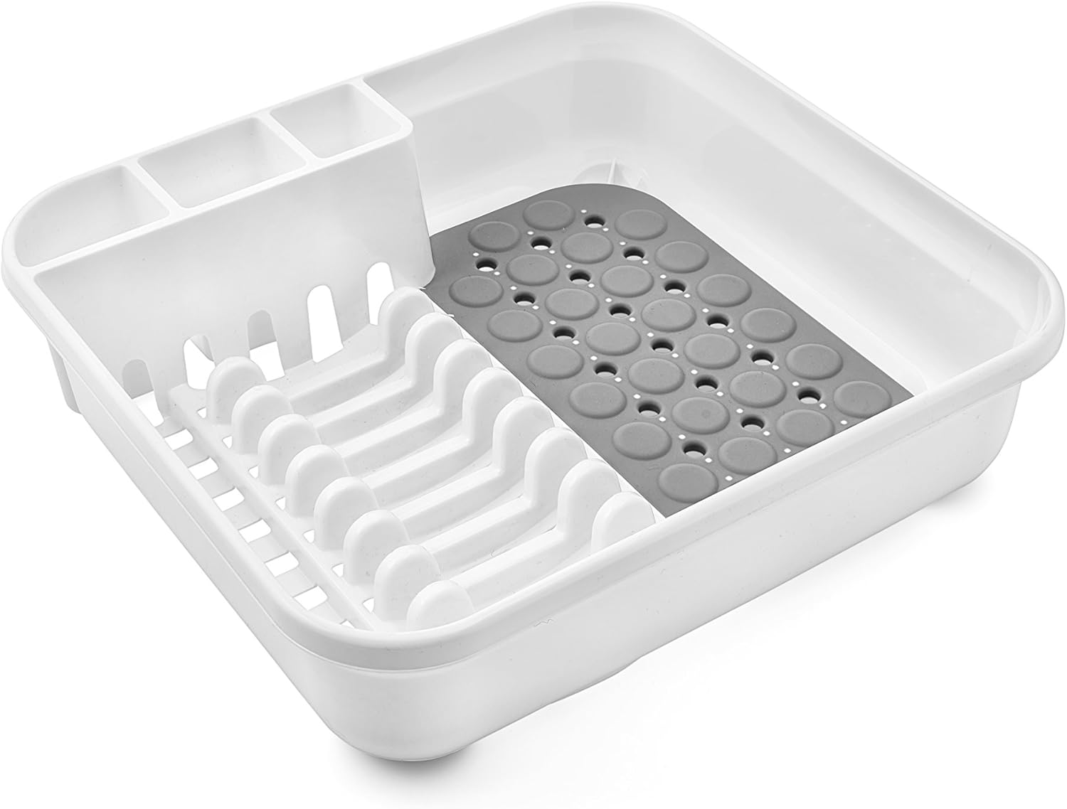 Amazon.com - Addis Premium Plastic Dish Draining Station Rack, White ...