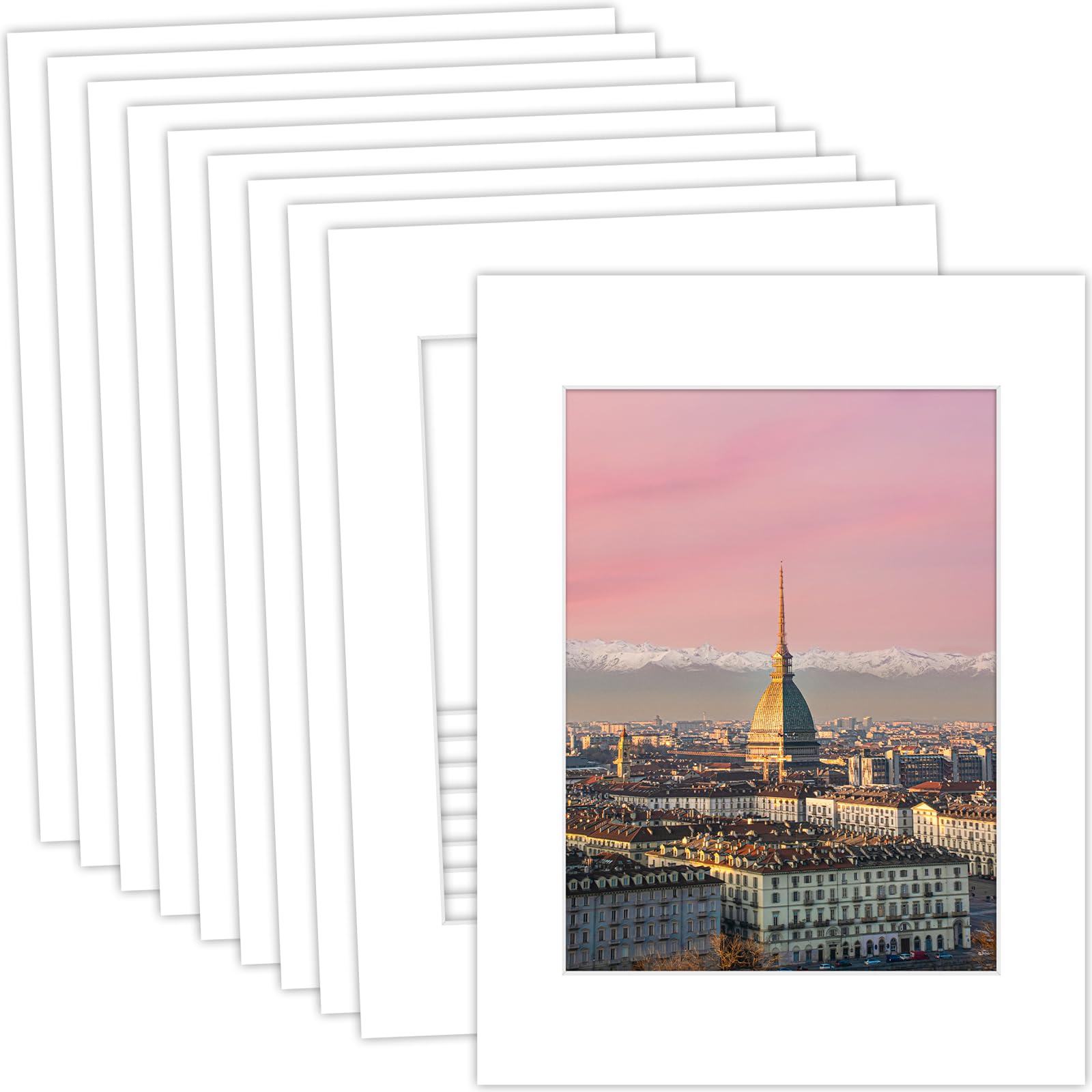 Amazon.com: MBC Mat Board Center, 10 Pack 12x16 for 9x12 White Picture ...