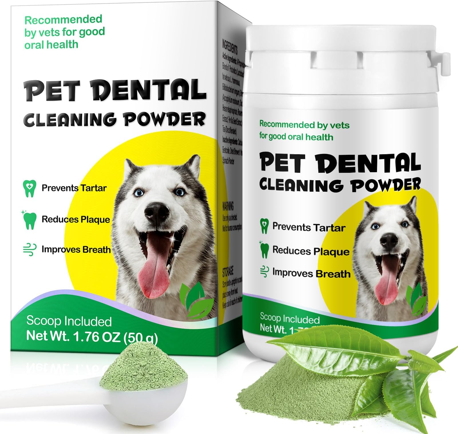 Amazon.com : Dental Powder for Dogs, Teeth Cleaning Powder for Dogs ...