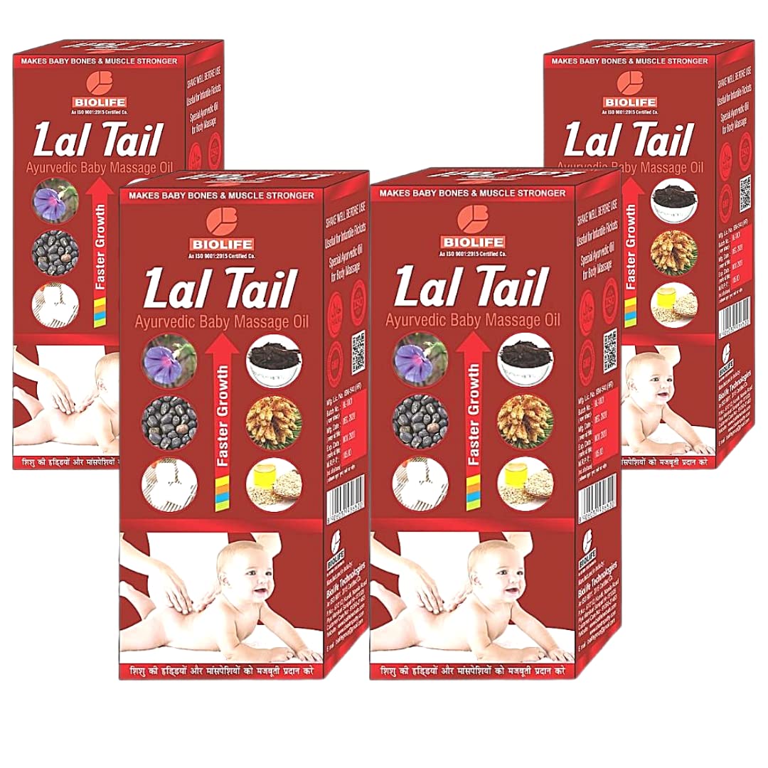 Biolife Lal Tail Clinically Proven Ayurvedic Baby Massage Oil for ...