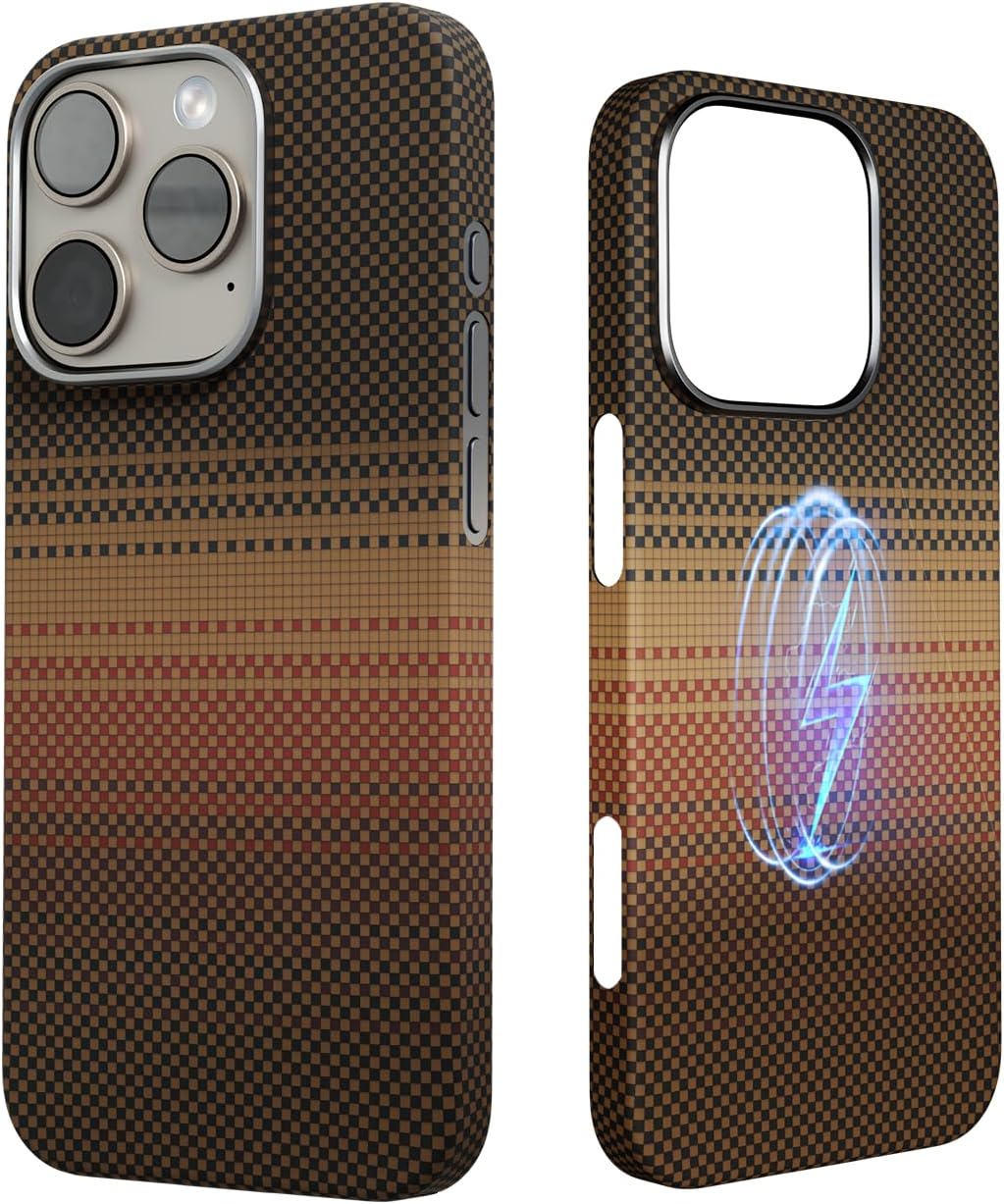 Amazon.com: Luxury Carbon Fiber Like Phone Case for iPhone with MagSafe ...