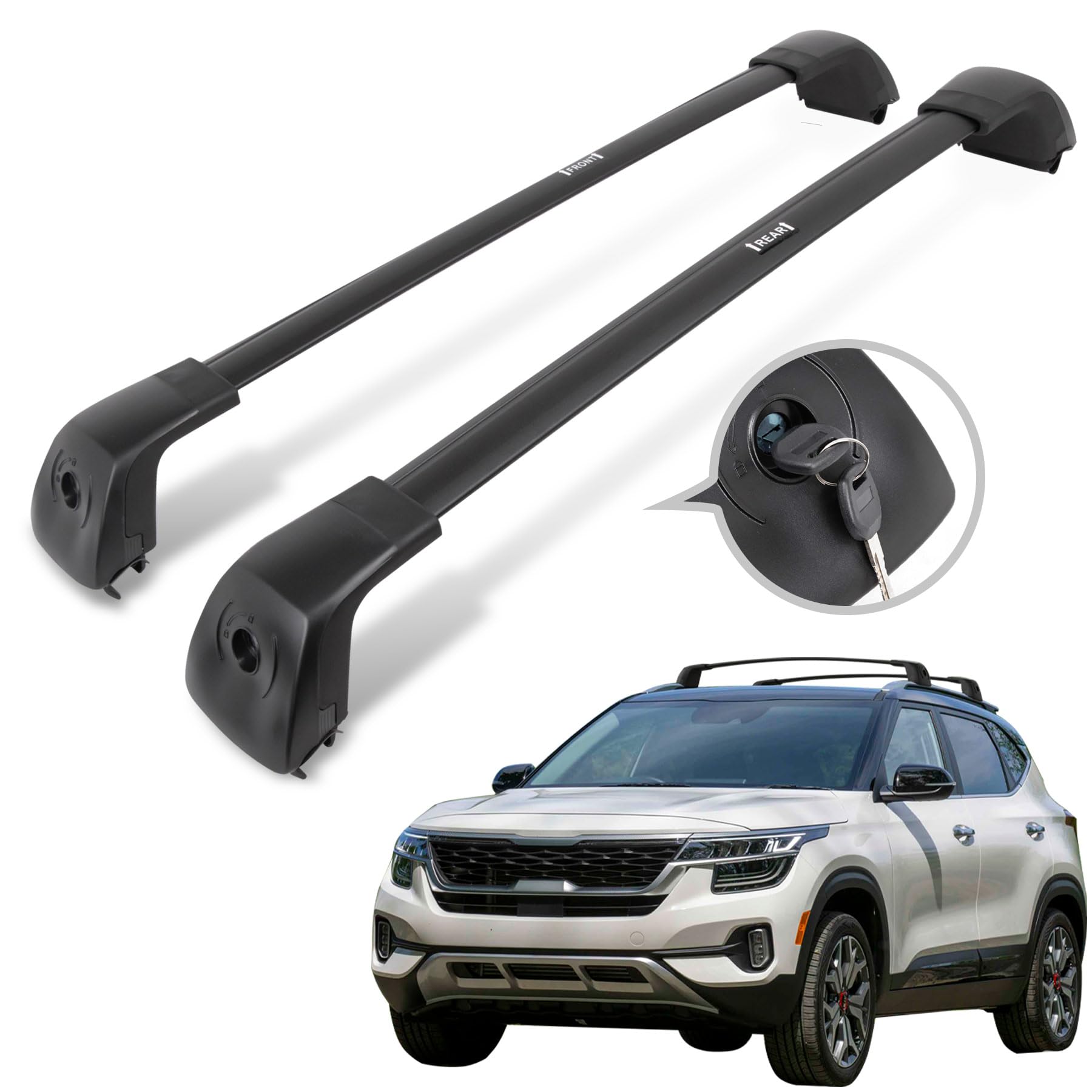 Snapklik.com : Etesan Roof Racks Cross Bars Fit For Kia Seltos KX3 2021 ...