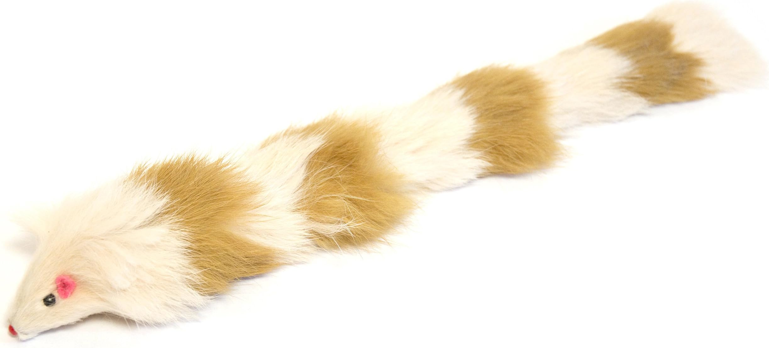 Amazon.com: Iconic Pet Fur Weasel Toy, Brown/White