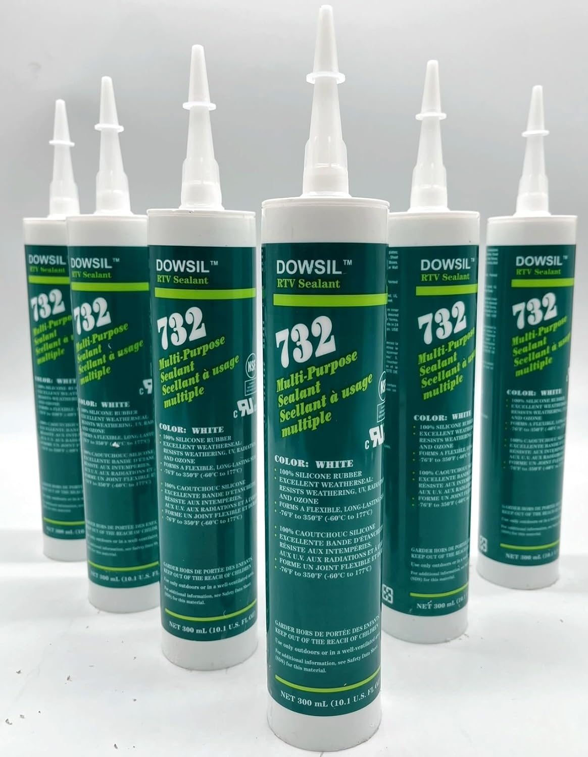 DOWSIL 732 White Multi-Purpose Sealant 10.1 oz (6-Pack): Amazon.com: Industrial & Scientific