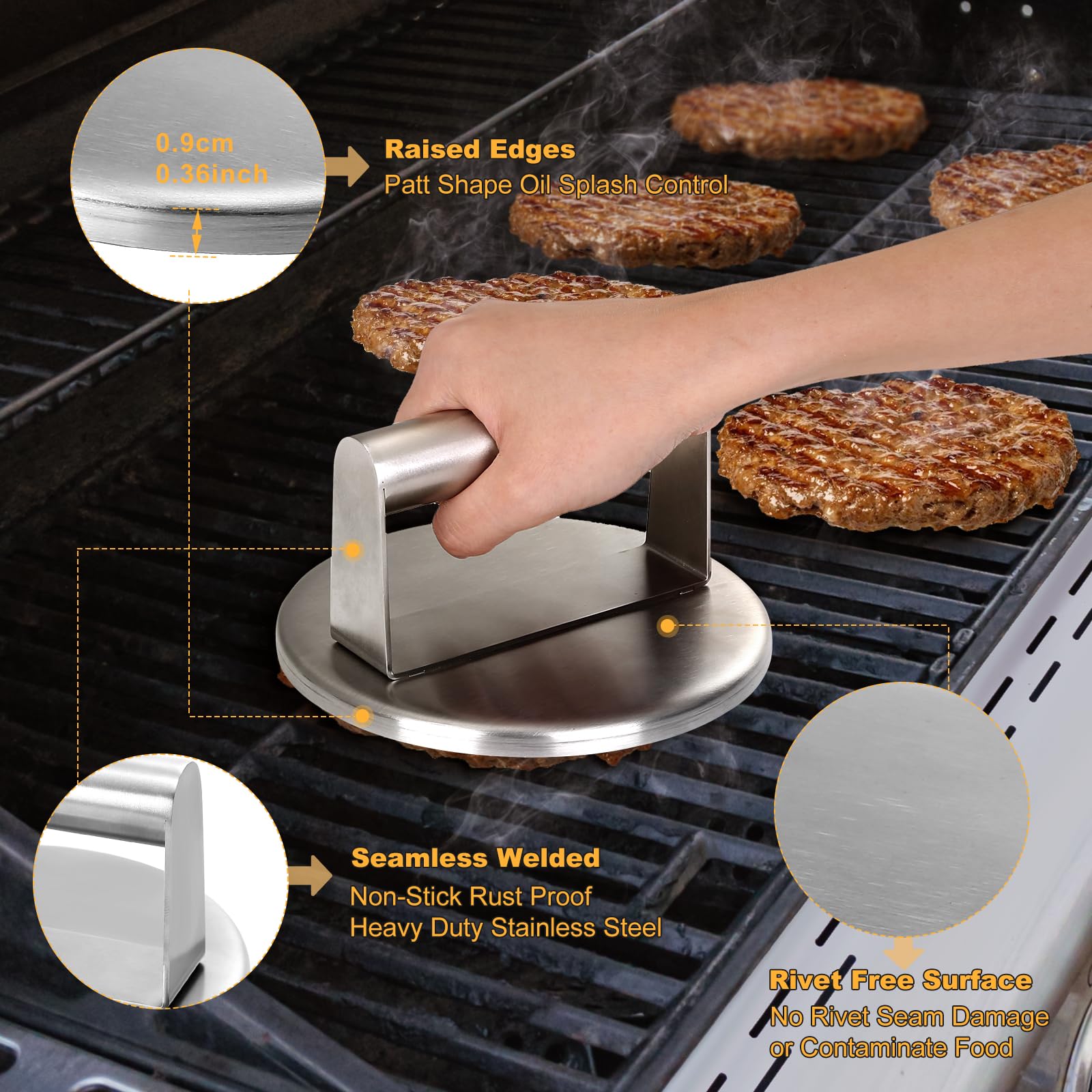 Snapklik.com : Barbecue Tool Set Spatula Turner Burger Patty Press ...