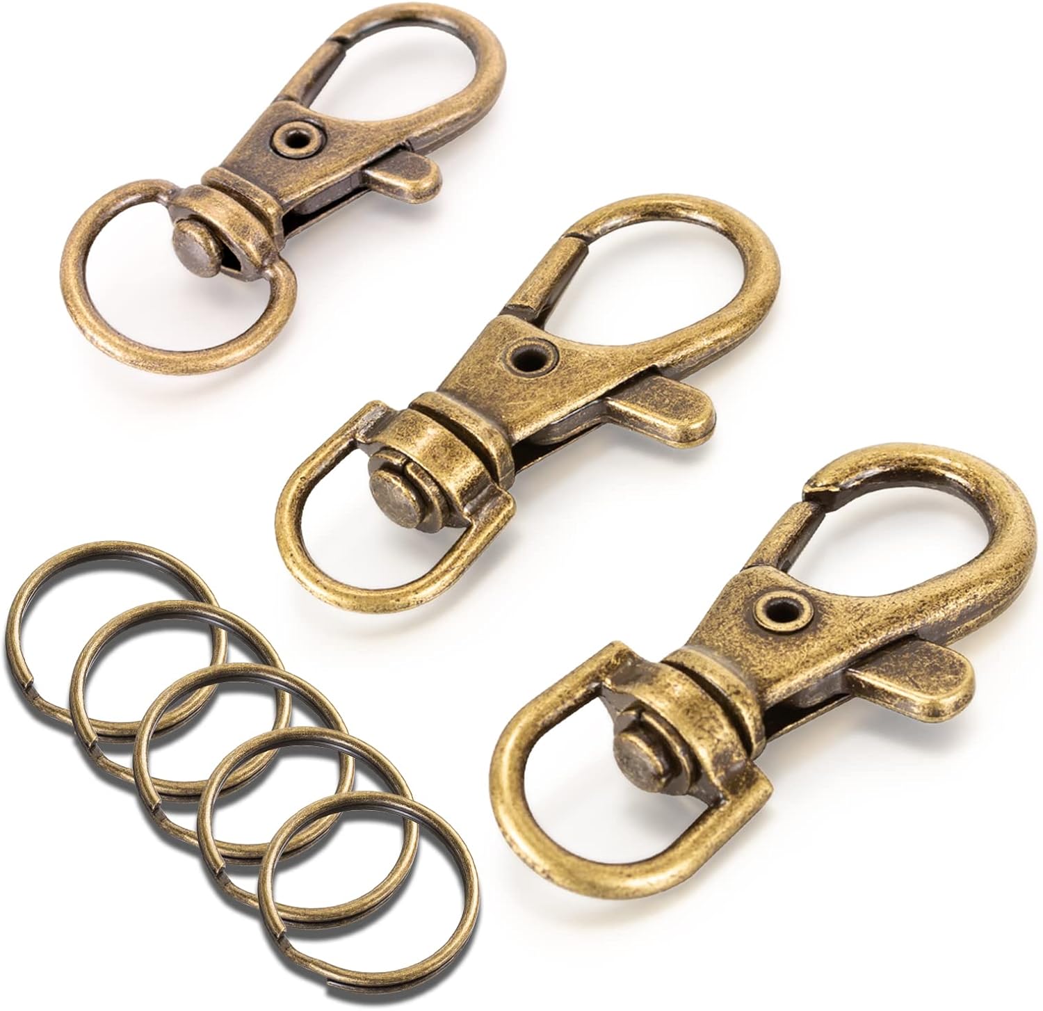 Amazon.com: YHYZ Keychain Key Chain Rings Clips Swivel Bulk(50pcs ...