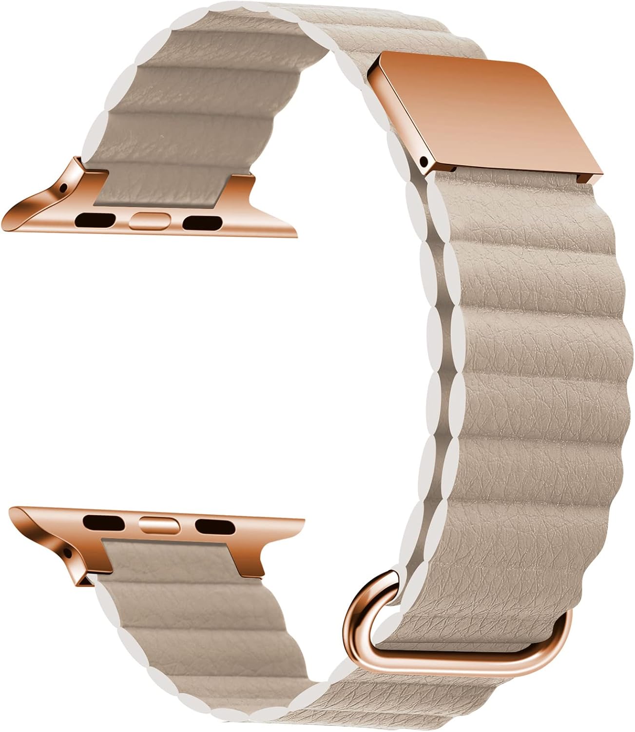 Amazon.co.jp: GAGULA Apple Watch バンド 革レザー アップルウォッチ バンド 磁吸引式ループ 自由調整 ...