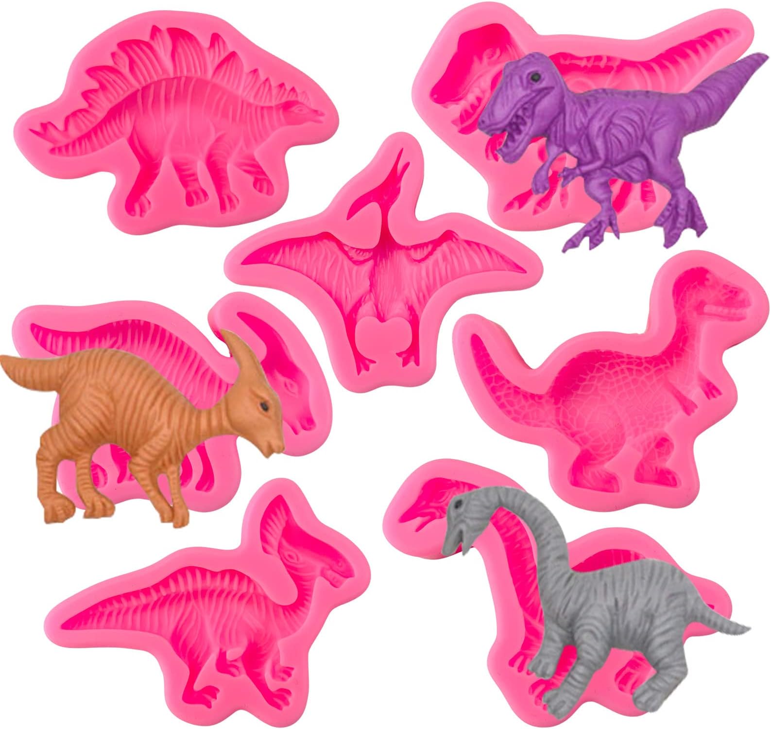 Amazon.com: Silicone Dinosaur Bones Chocolate Molds - Triceratops and T ...