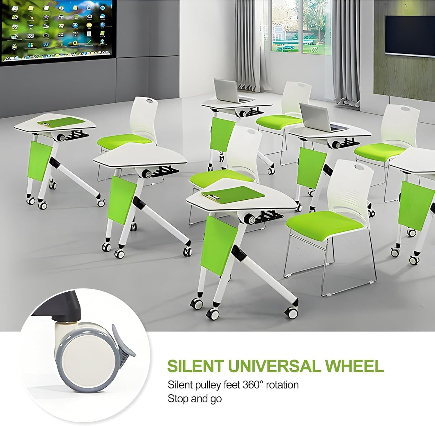 6 Foot Folding Conference Table Tribesigns 6FT Conference Table,