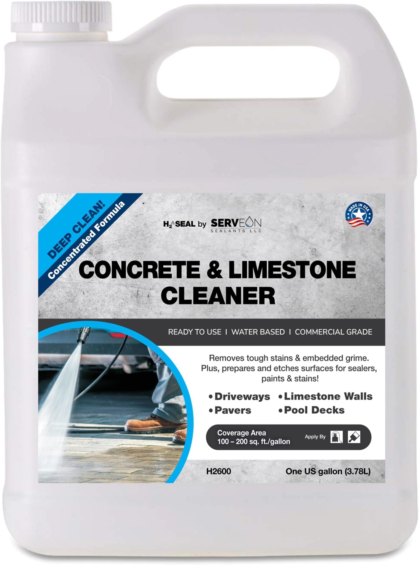Amazon.com: Serveon Sealants Concrete Cleaner (Concentrated Formula ...