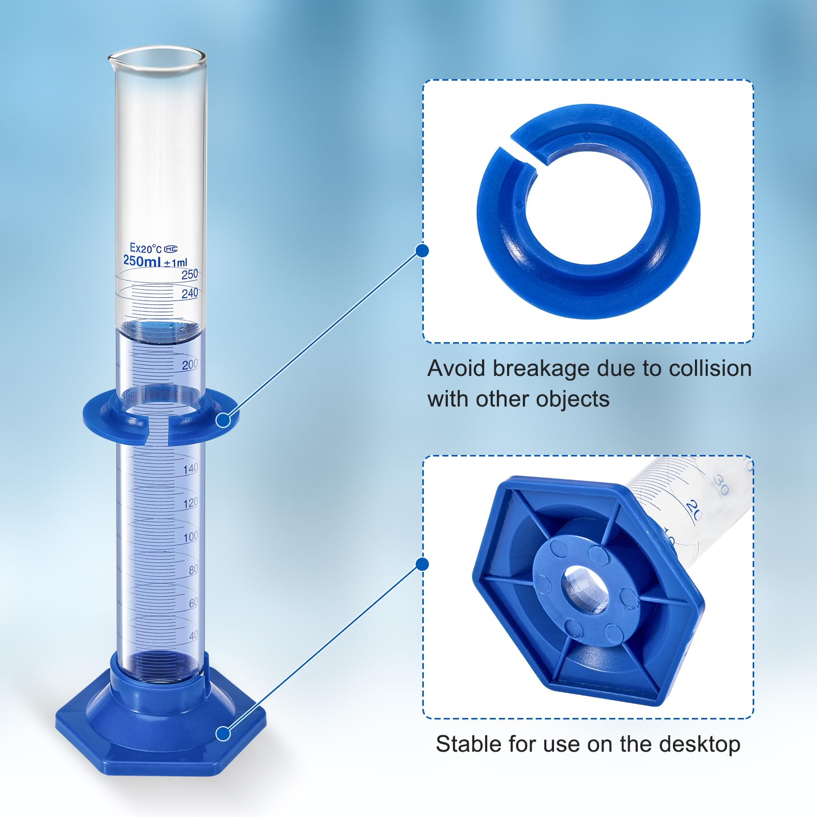 Snapklik.com : eLabPal 5 Pcs Lab Glassware Set, Graduated Measuring ...