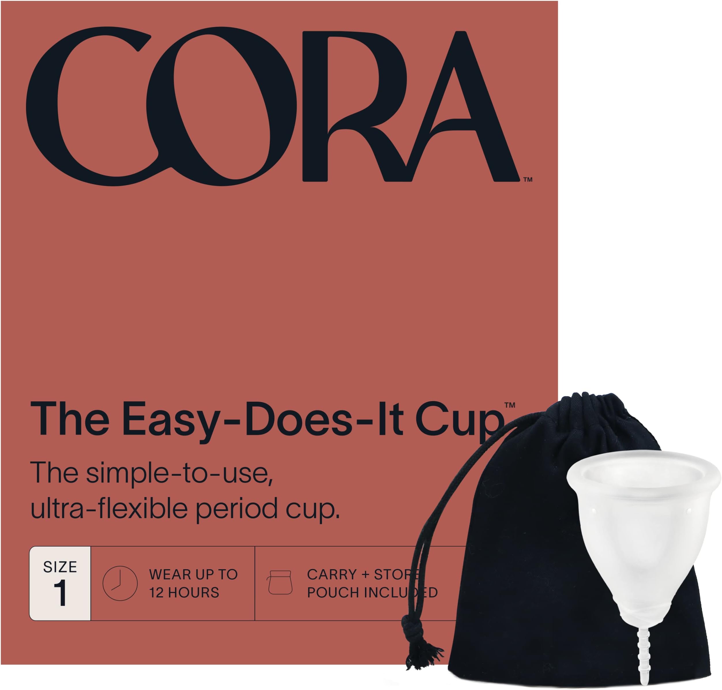 Amazon.com: Cora Menstrual Period Cup | Comfortable, Easy to Use | Soft ...