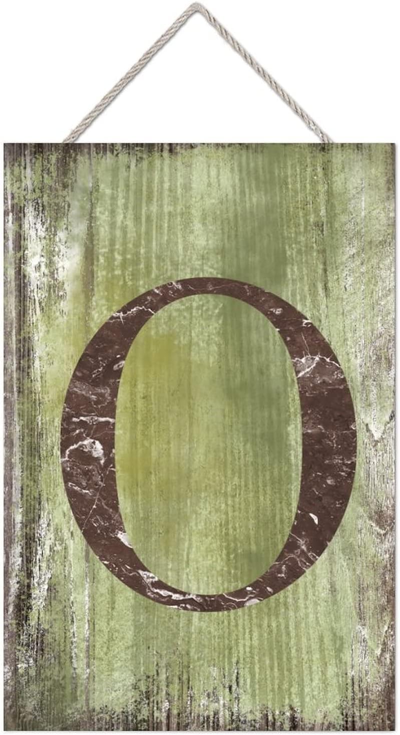 Amazon.com : Wood Hanging Sign Letter O Wood Sign Home Decor 26 Letters ...