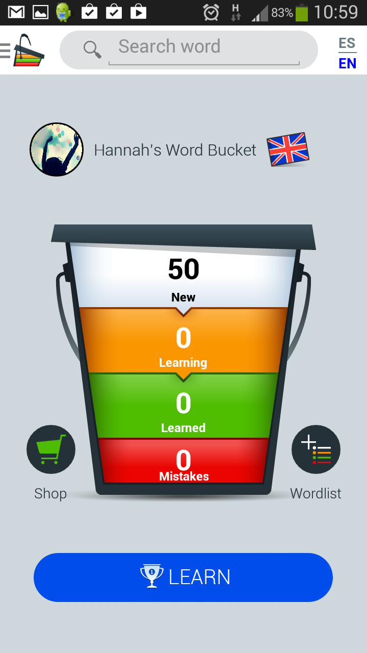Word Bucket - Learn Languages - App on Amazon Appstore