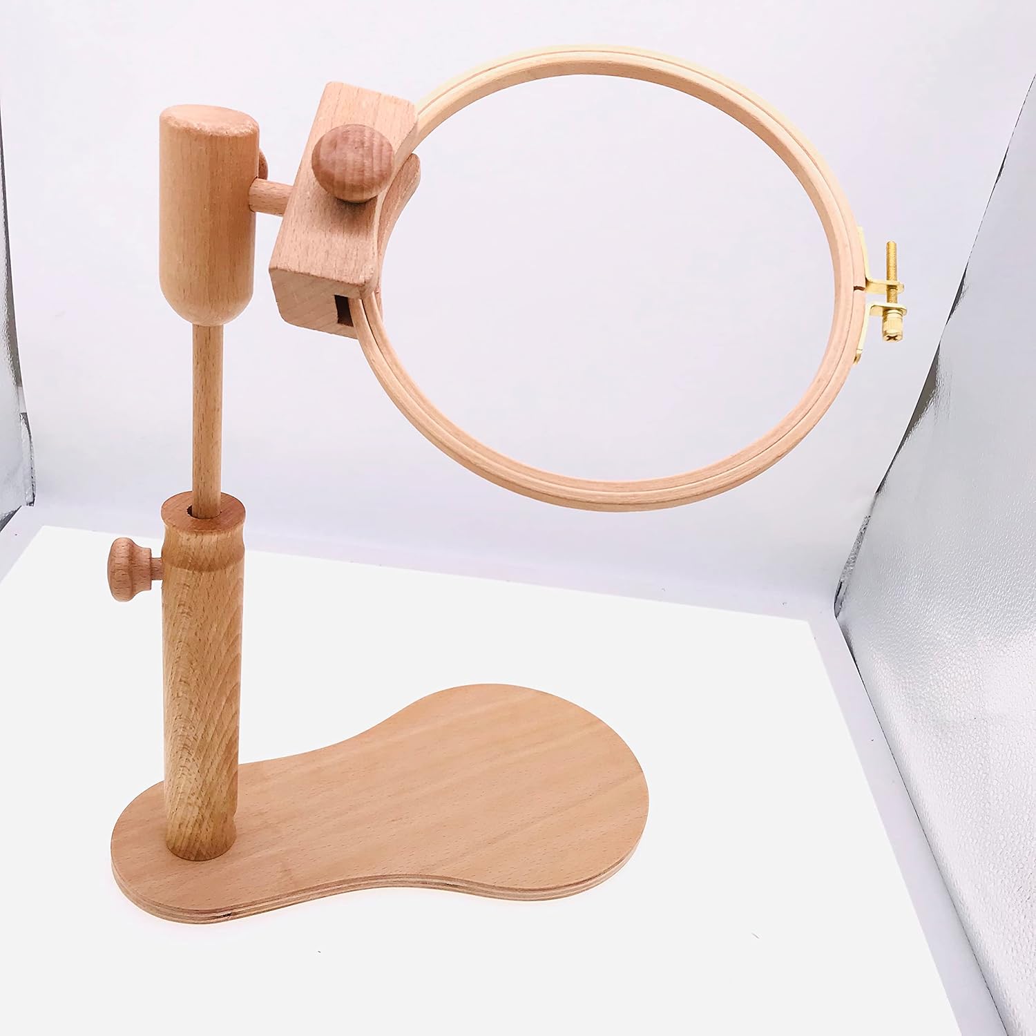 Amazon.com: BWRMHME Embroidery Frame Beech Embroidery Hoop Stand Cross ...