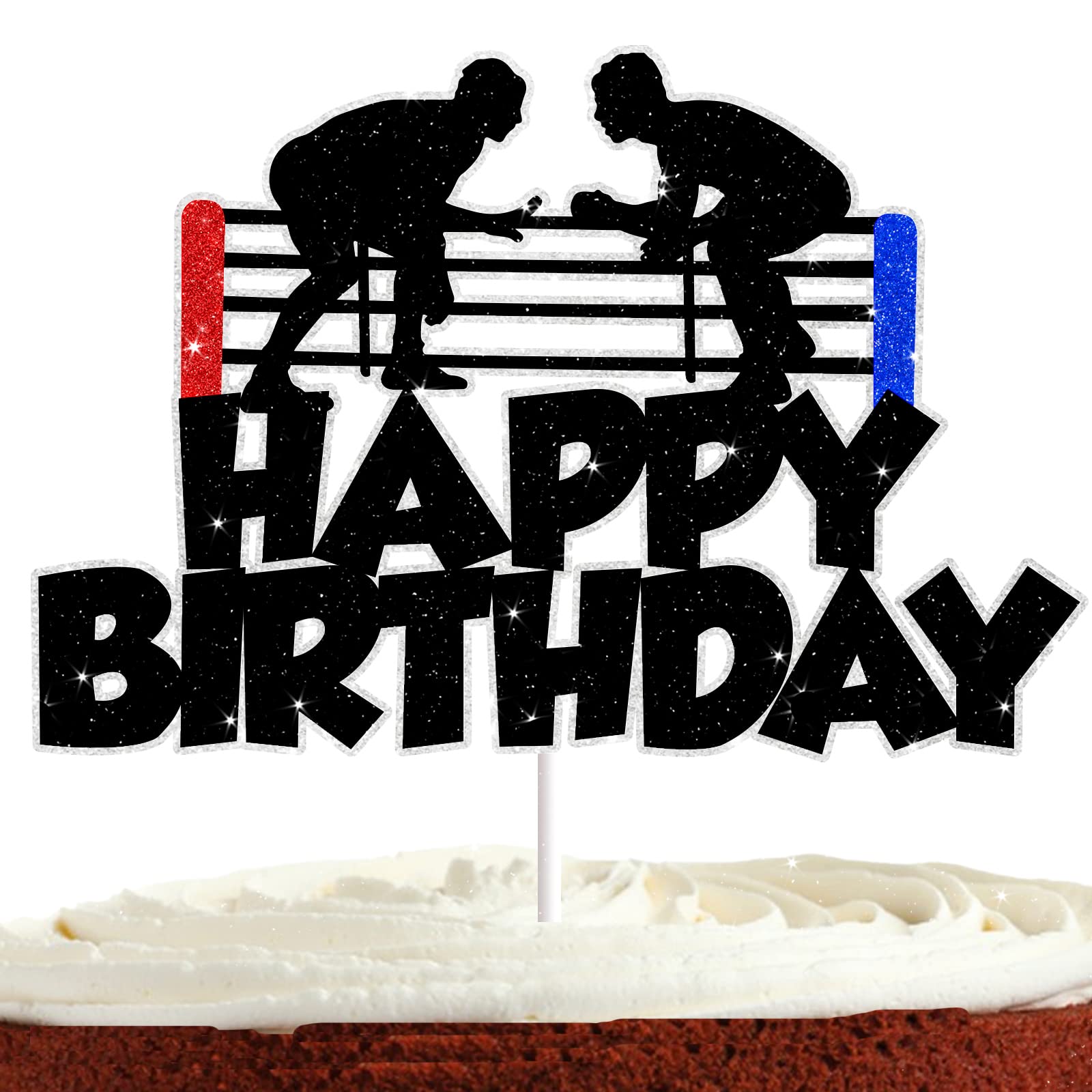 Amazon.com: Wrestling Cake Topper for Men Boys Wrestling Birthday Party ...
