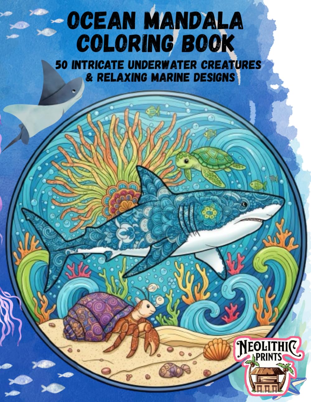 Amazon.com: Ocean Mandala Coloring Book: 50 Intricate Underwater ...