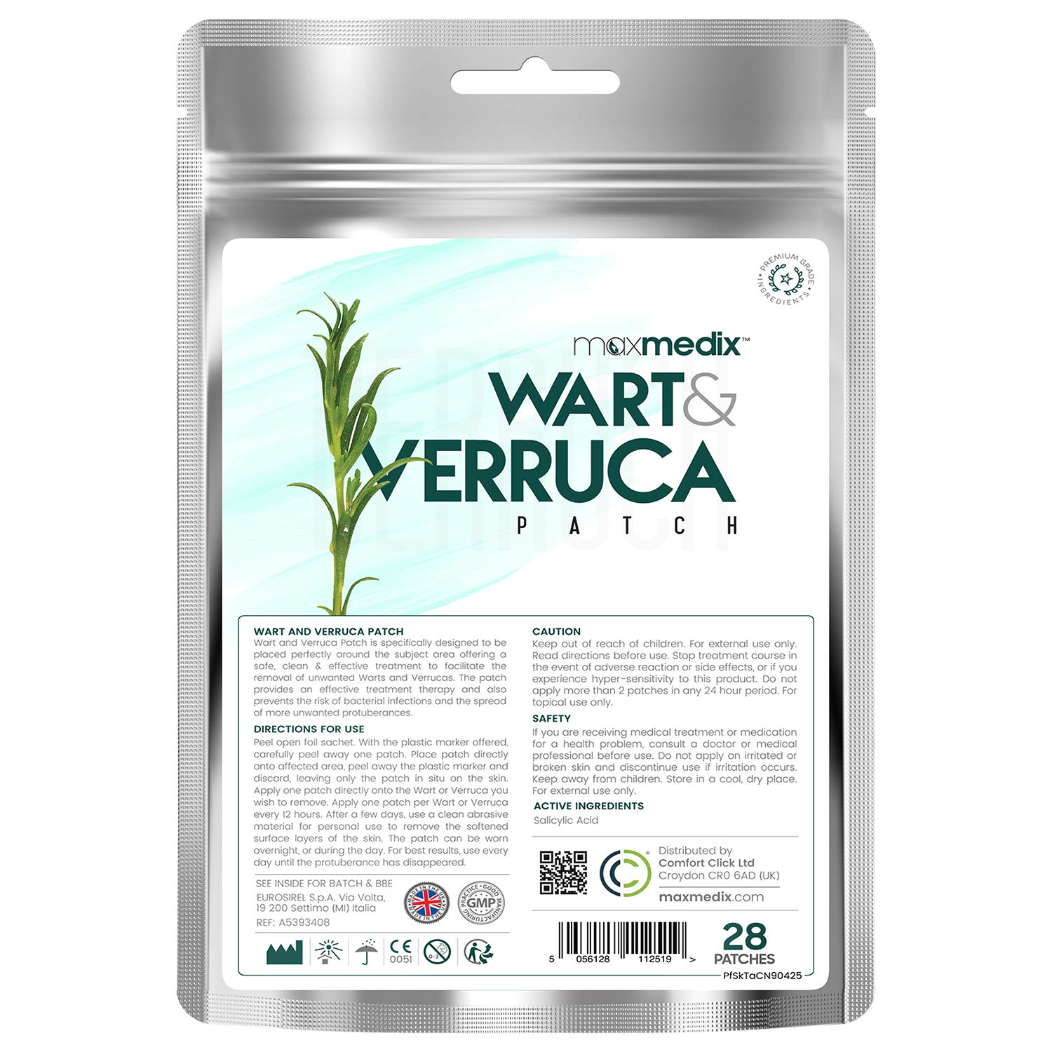 Buy Wart and Verruca Removal | 28 Patches/Plaster | Specifically ...