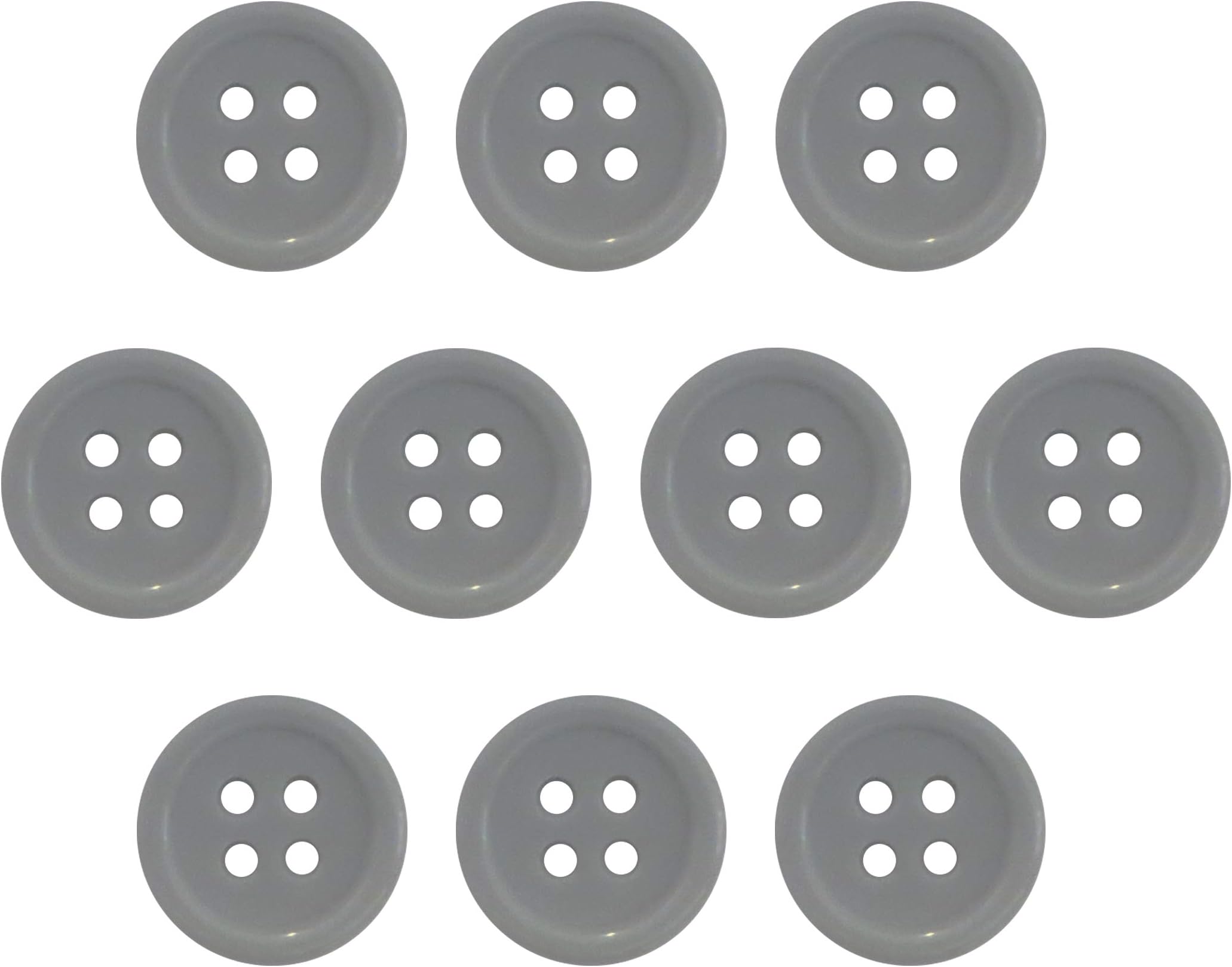Amazon.com: Buttons 1/2 Inch (1/2”) 4 Hole 10 Pieces - White Black ...