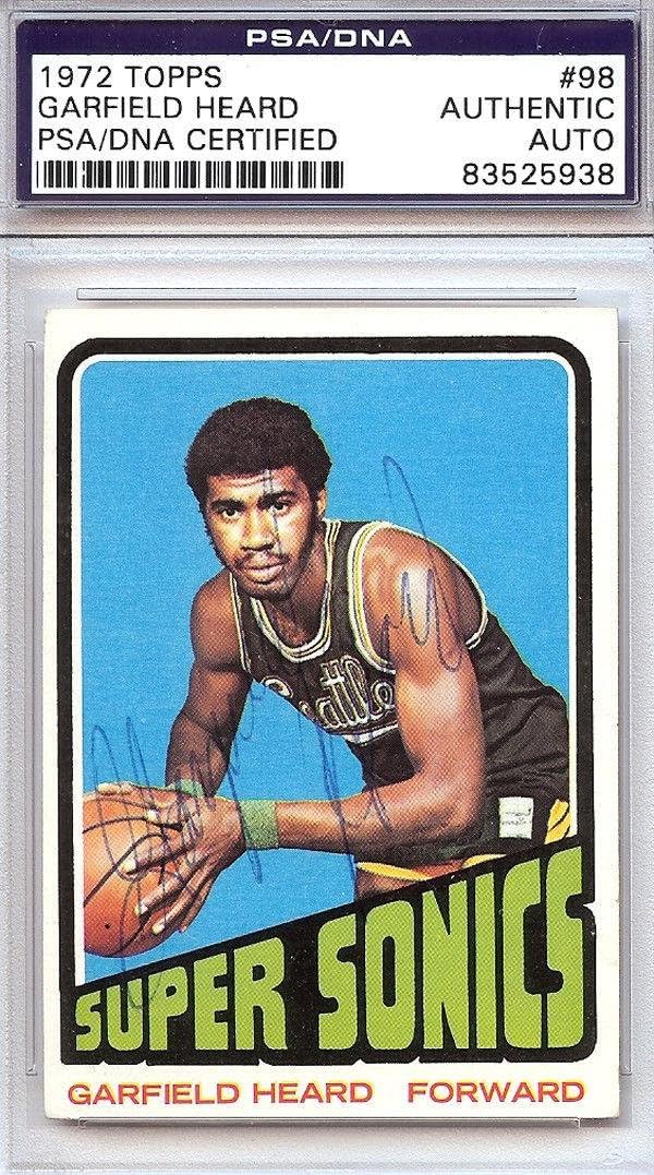 Garfield "Gar" Heard Autographed Signed 1972 Topps Card Seattle Sonics ...