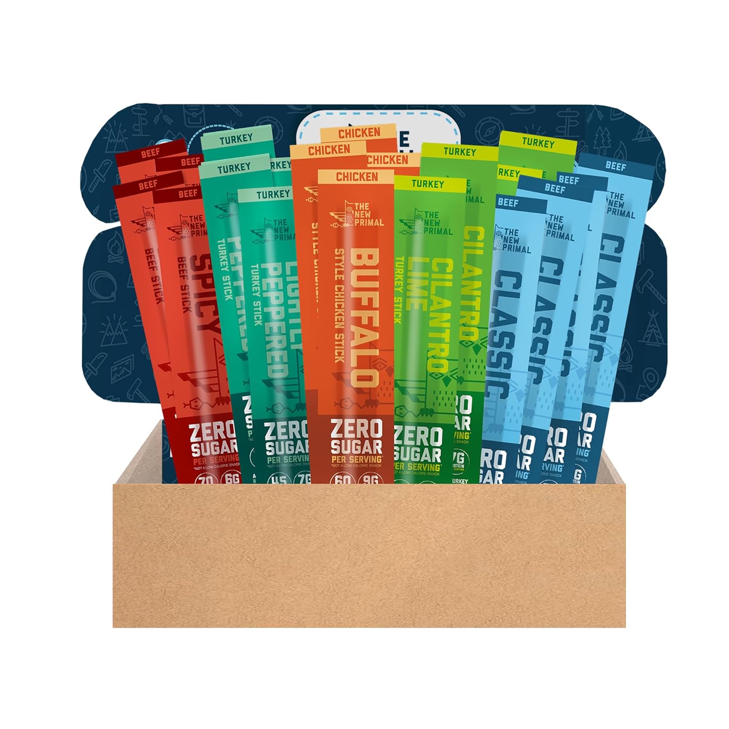 Amazon.com: The New Primal Grass-Fed Beef Sticks, Keto & Gluten Free ...