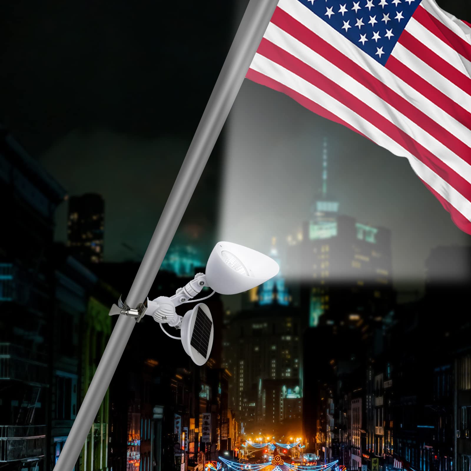 Top Mounted Flag Pole Lights Amazon.com : Solar Flag Pole Light