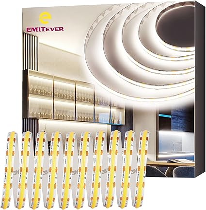 Amazon.com: EMITEVER COB LED Strip Lights Neutral White, 4000K Tape ...