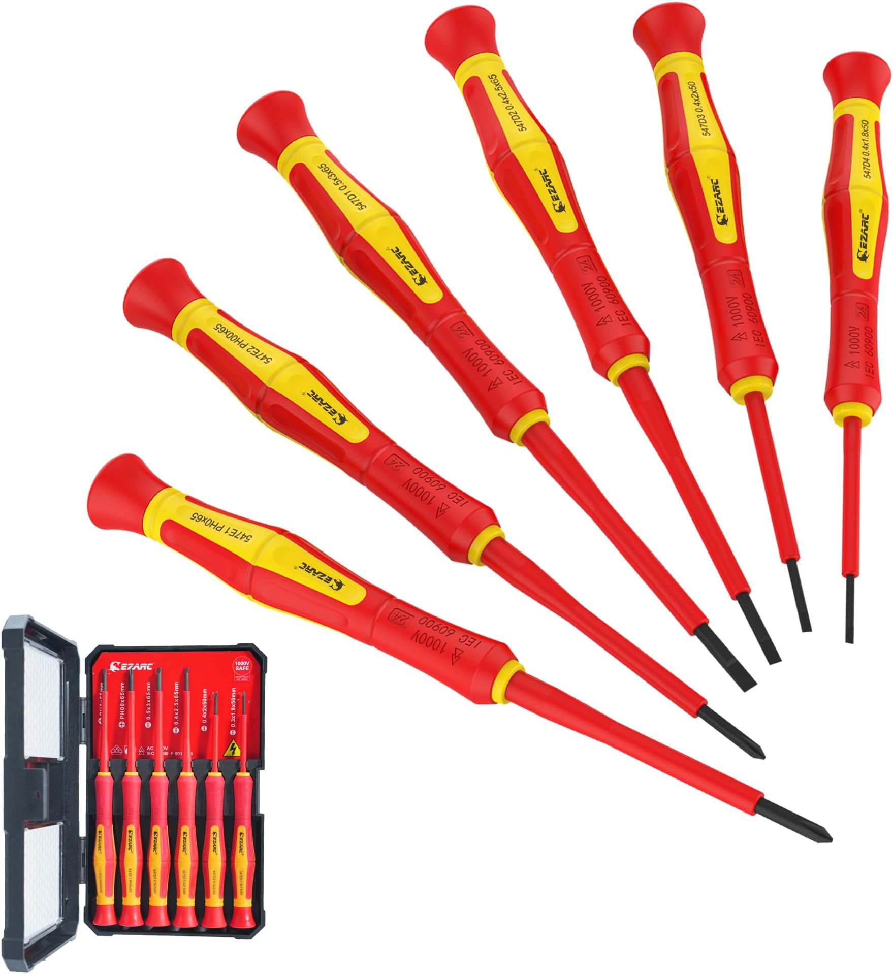 Klein Tools 32584INSR Precision 8-in-1 Screwdriver Set with Case, 1000V ...