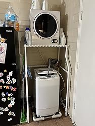 Amazon.com: Magic Chef Compact Laundry Stand, Space-Saving Metal Washer ...