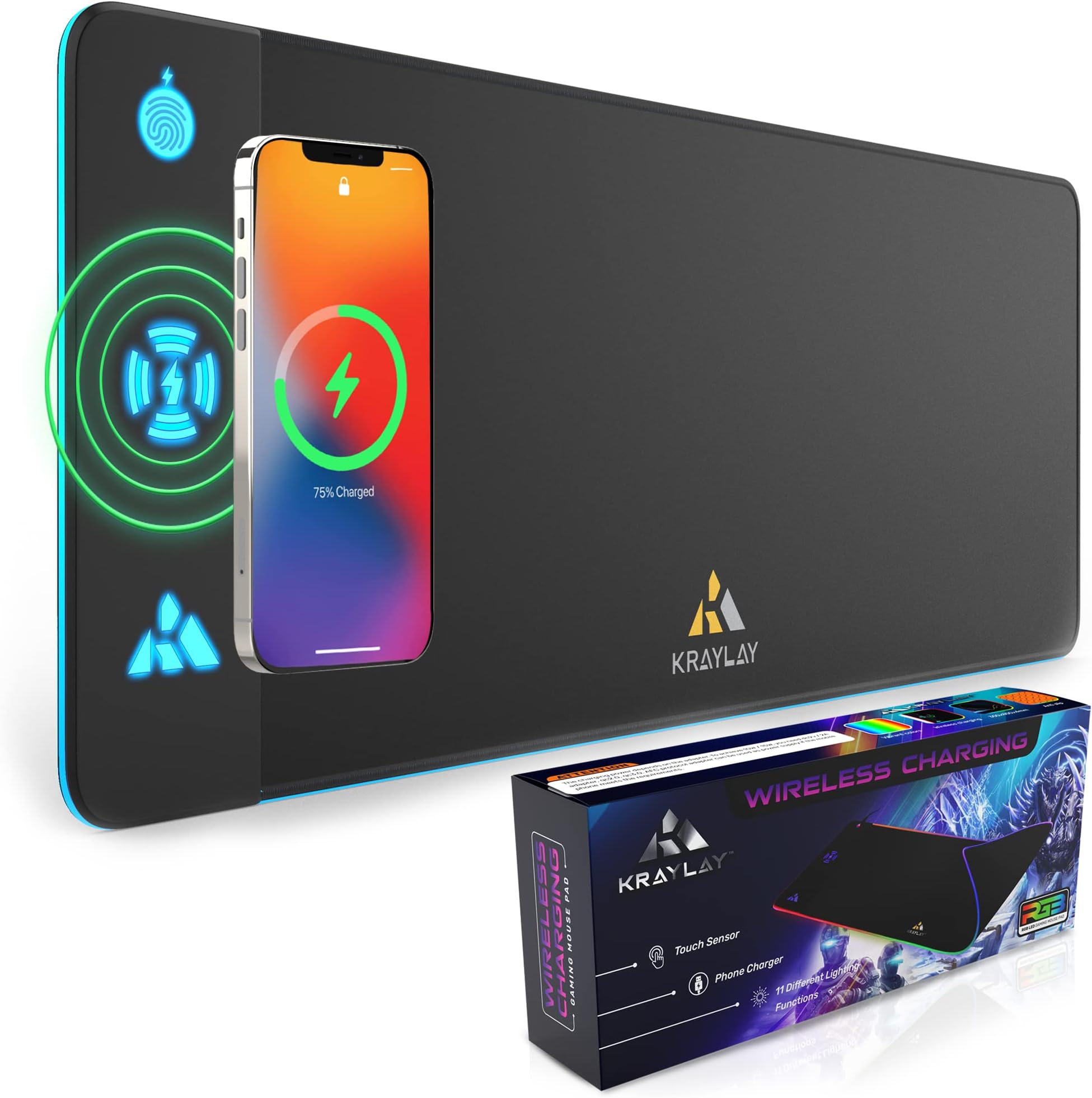 Amazon.com : ENHANCE PowerUP Wireless Charging Mouse Pad + Gaming Mouse ...