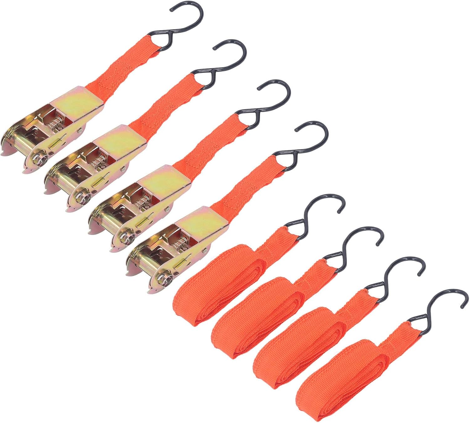 Amazon.com: TEMKIN Ratchet Tie Down Straps, 4Pcs Ratchet Tie Down Set ...