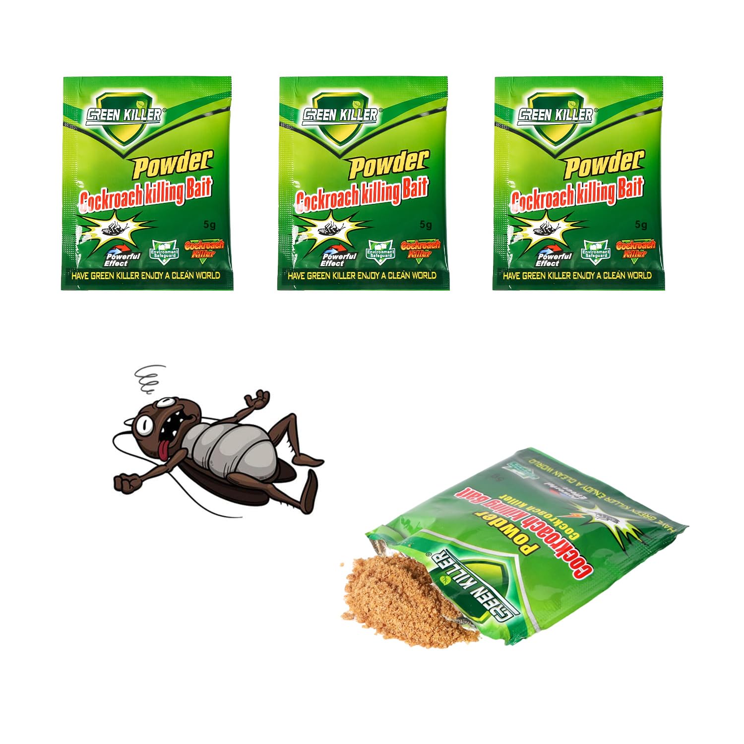 20 Pcs Cockroach Powder Cockroach Killer Roach Gel Bait Traps ...