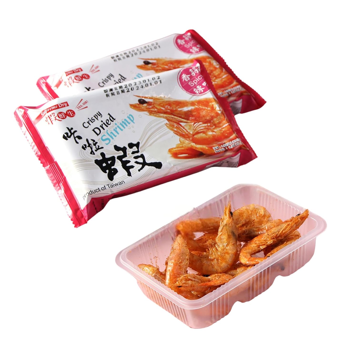Amazon.com: i3Fresh Spicy Crispy Whole Dried Shrimp Snack 25g - Premium ...