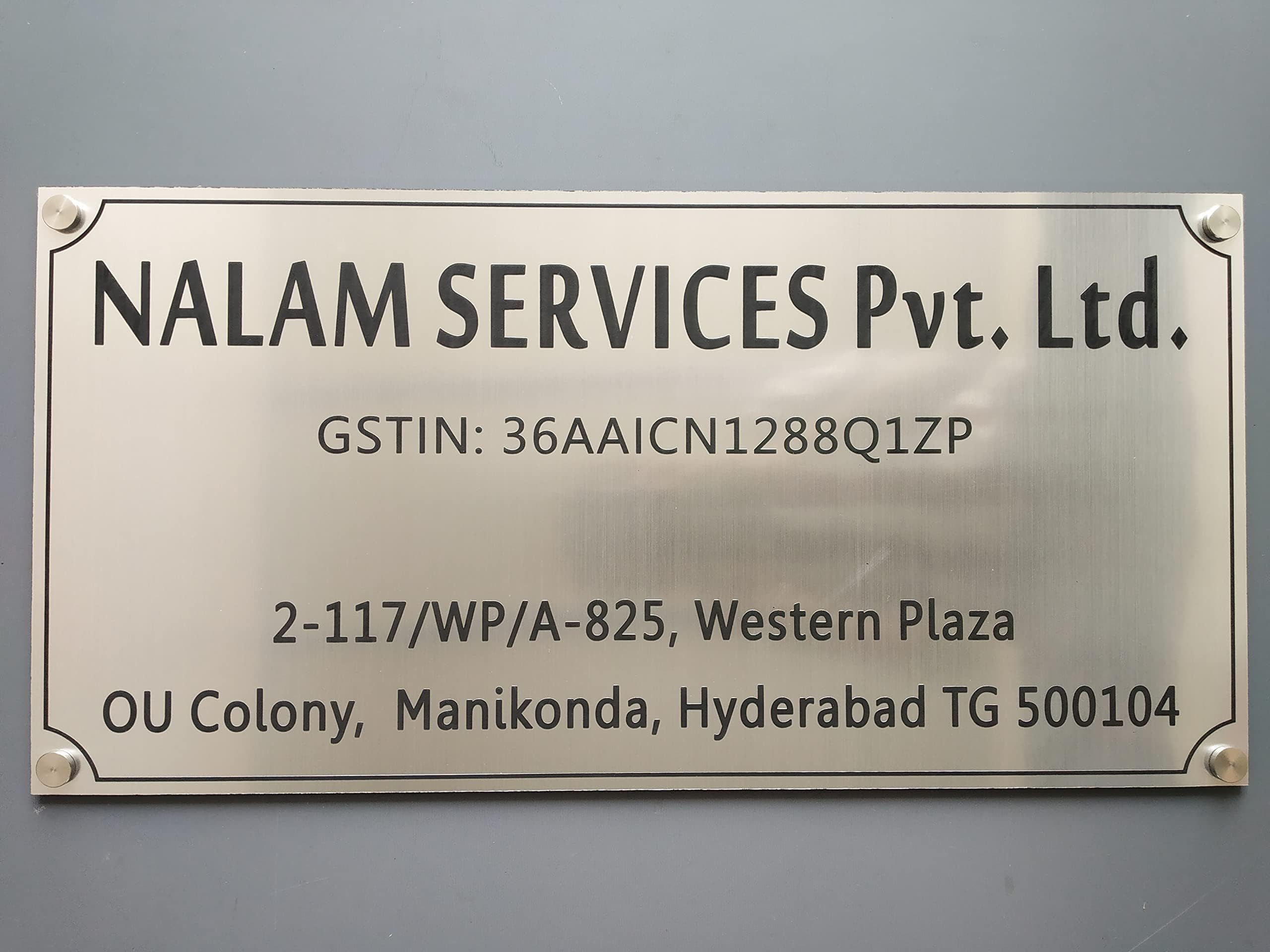 Buy Mkart Name Plates Gallery-24"x12" Silver Metal Look Personalised ...