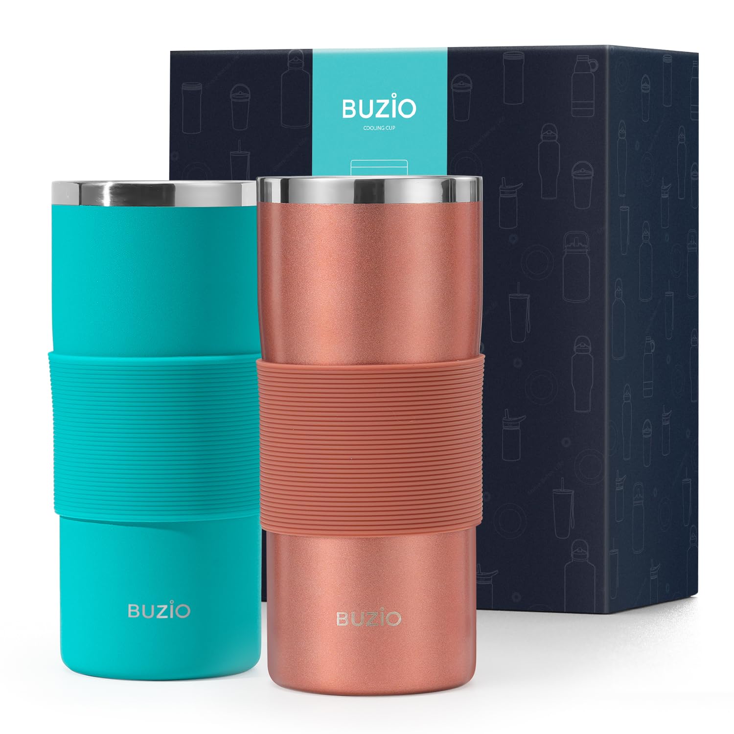 Amazon.com | BUZIO Beer Mugs for Freezer 12oz, Stainless Steel ...