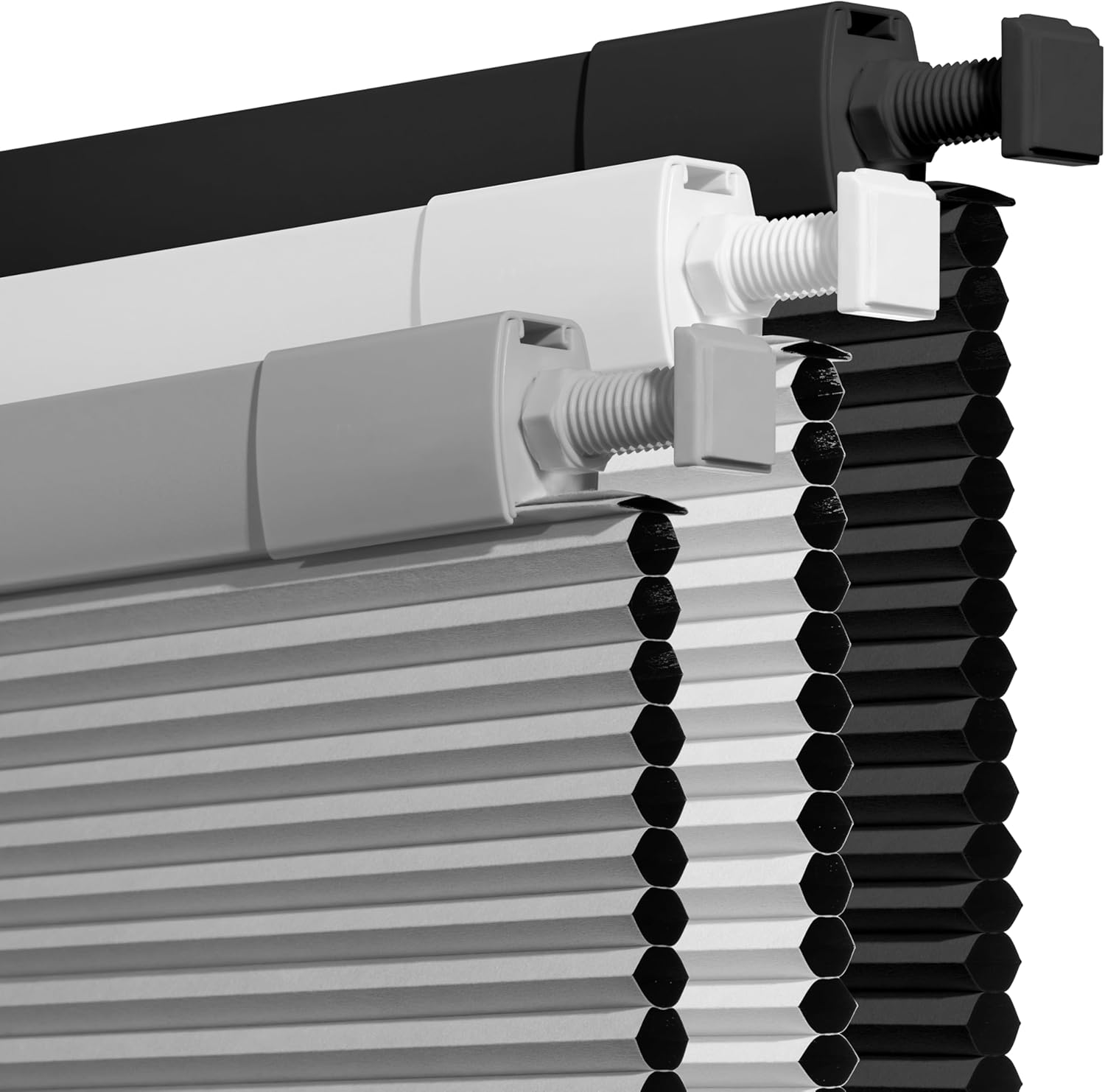 Amazon.com: HOTSOON No Drill No Tools Blackout Cellular Shades for ...