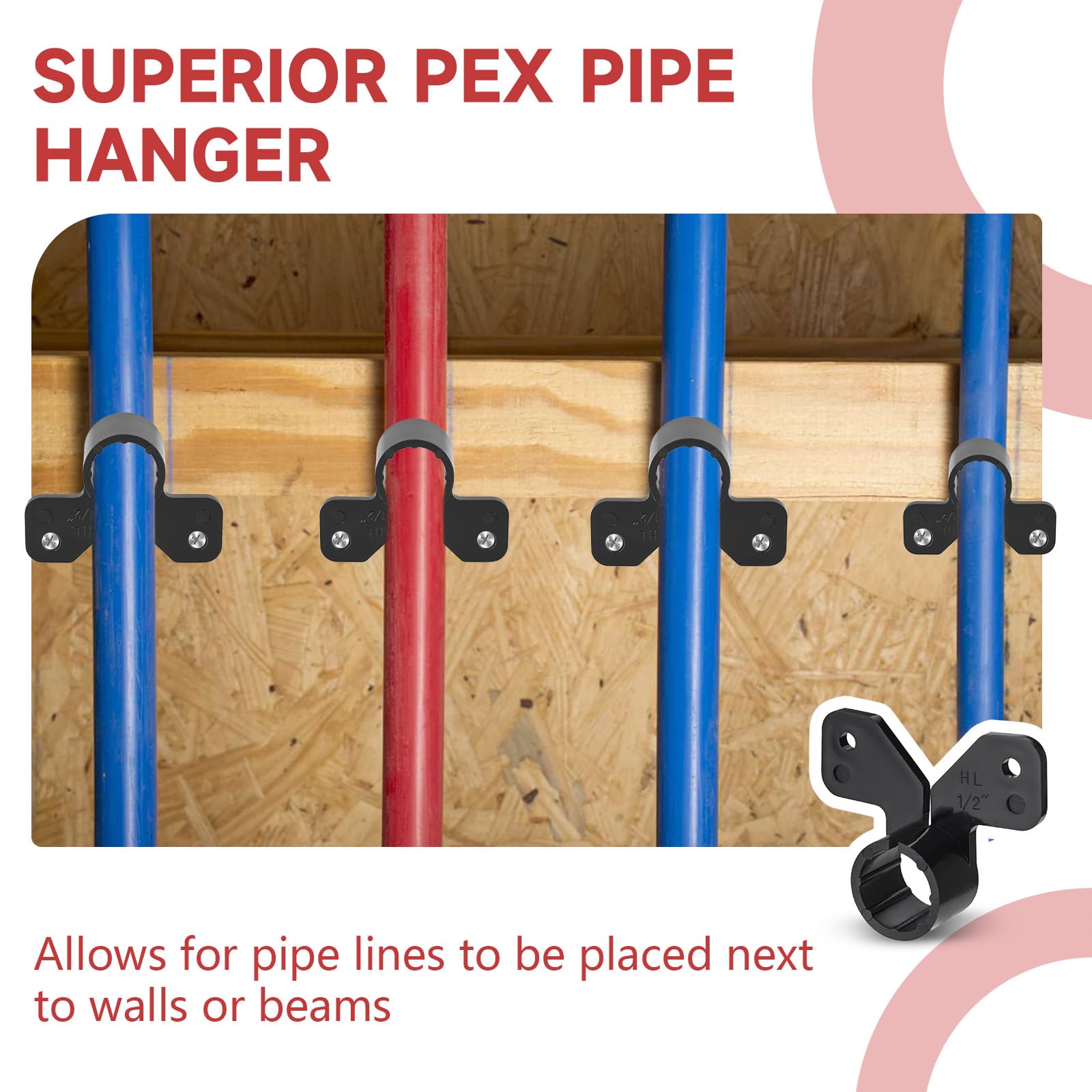 Snapklik.com : 20-Pack EFIELD 1/2-inch Suspension Pipe Clamps For Pex ...