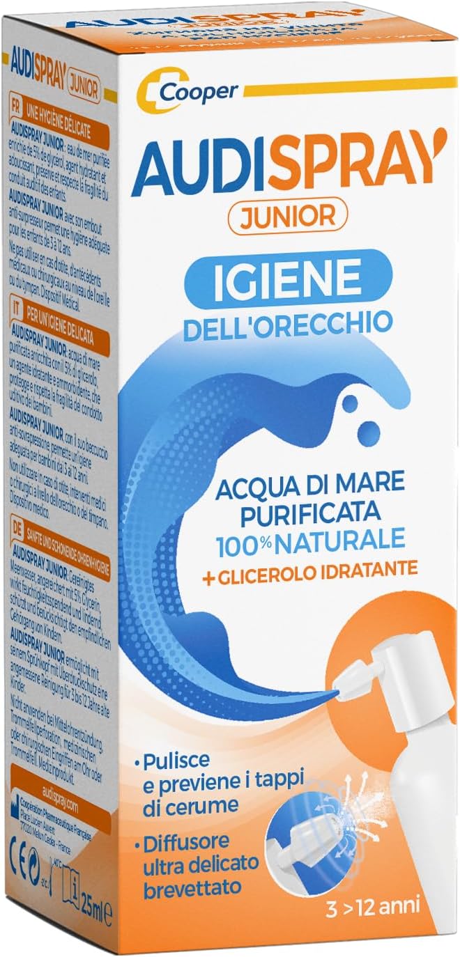 AUDISPRAY - Spray auricolare - Igiene - Bambini - Igiene dell’orecchio ...