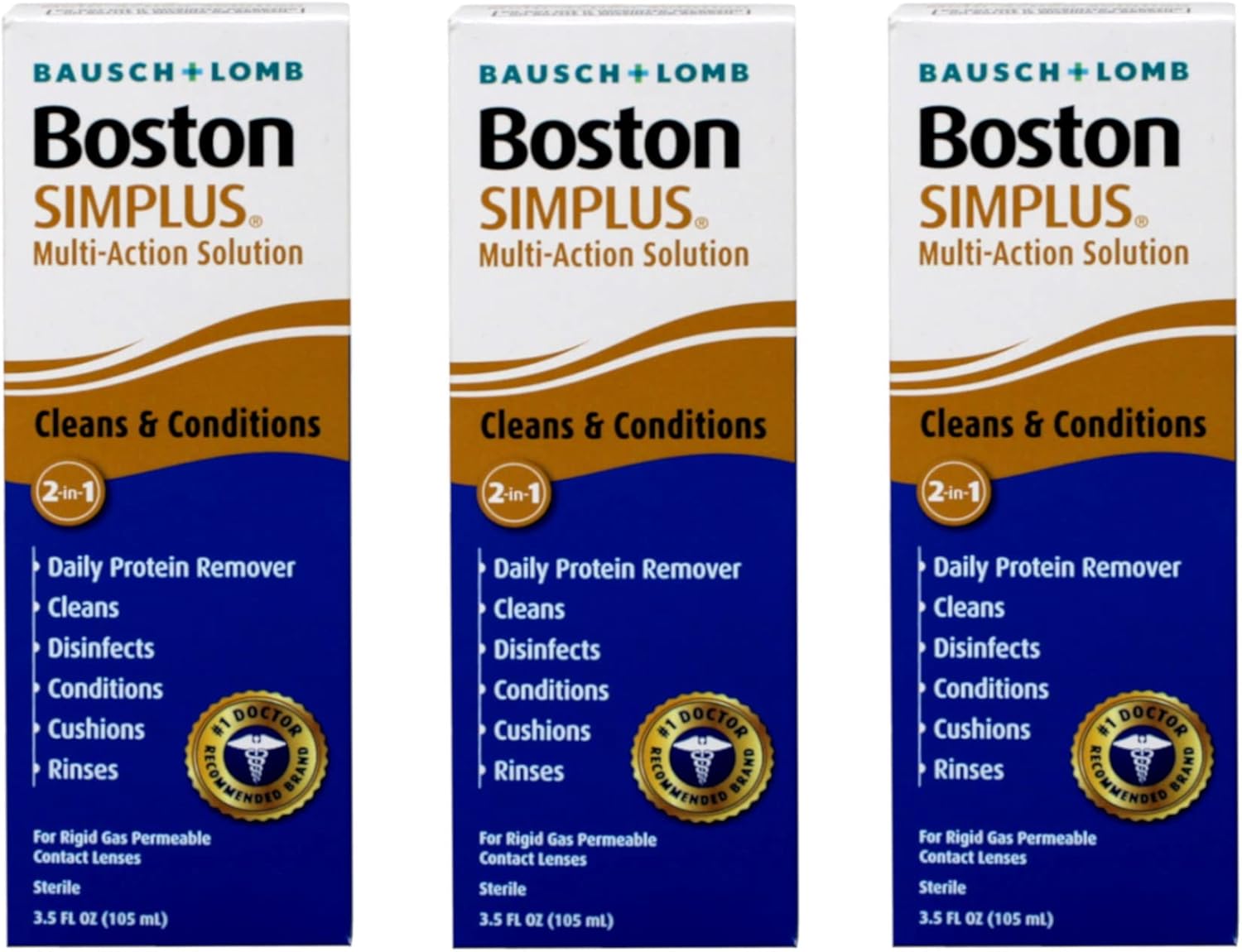 Amazon.com: Bausch + Lomb Boston Simplus Multi-Action Solution - 3.5 oz ...