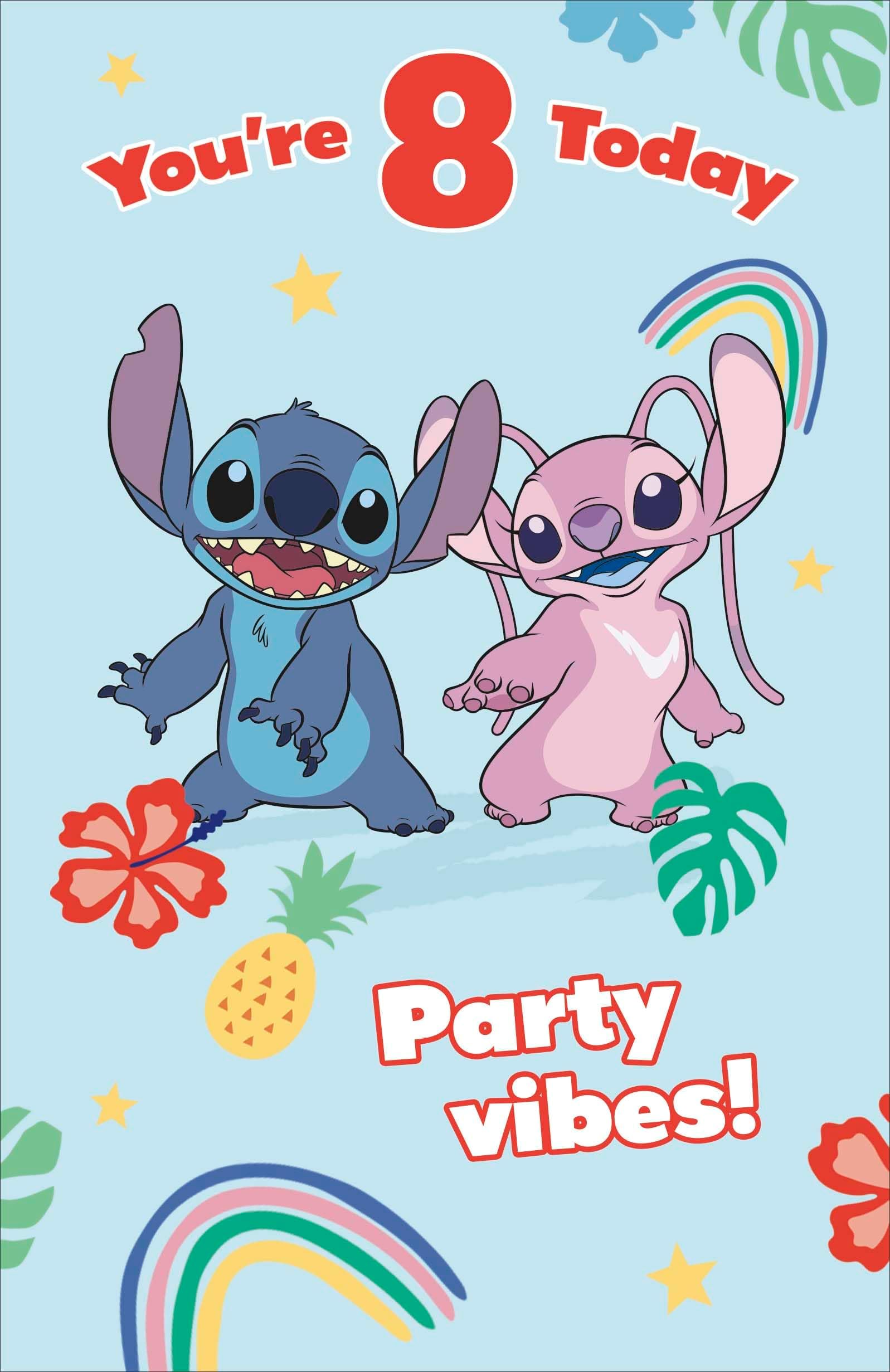 Cards Hallmark Disney Lilo & Stitch 8th Birthday You're 8 Let's Party ...