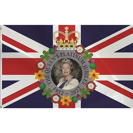 Amazon.com: Toyland® 5ft X 3ft (150cm X 91cm) Queens Platinum Jubilee ...