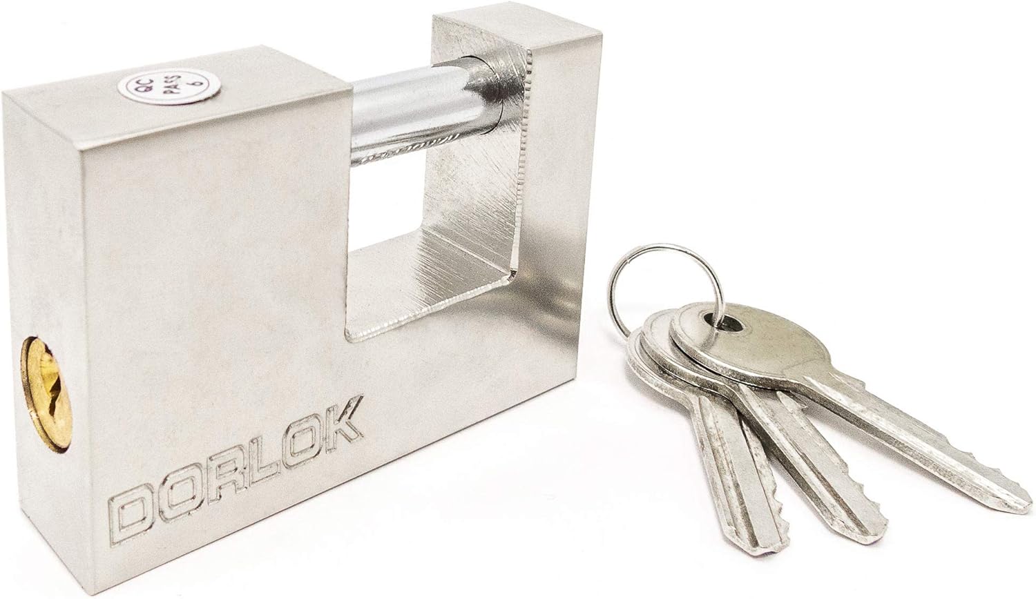 Dorlok Heavy Duty Iron Padlock, Nickel 3-1/4" (80mm) - Amazon.com