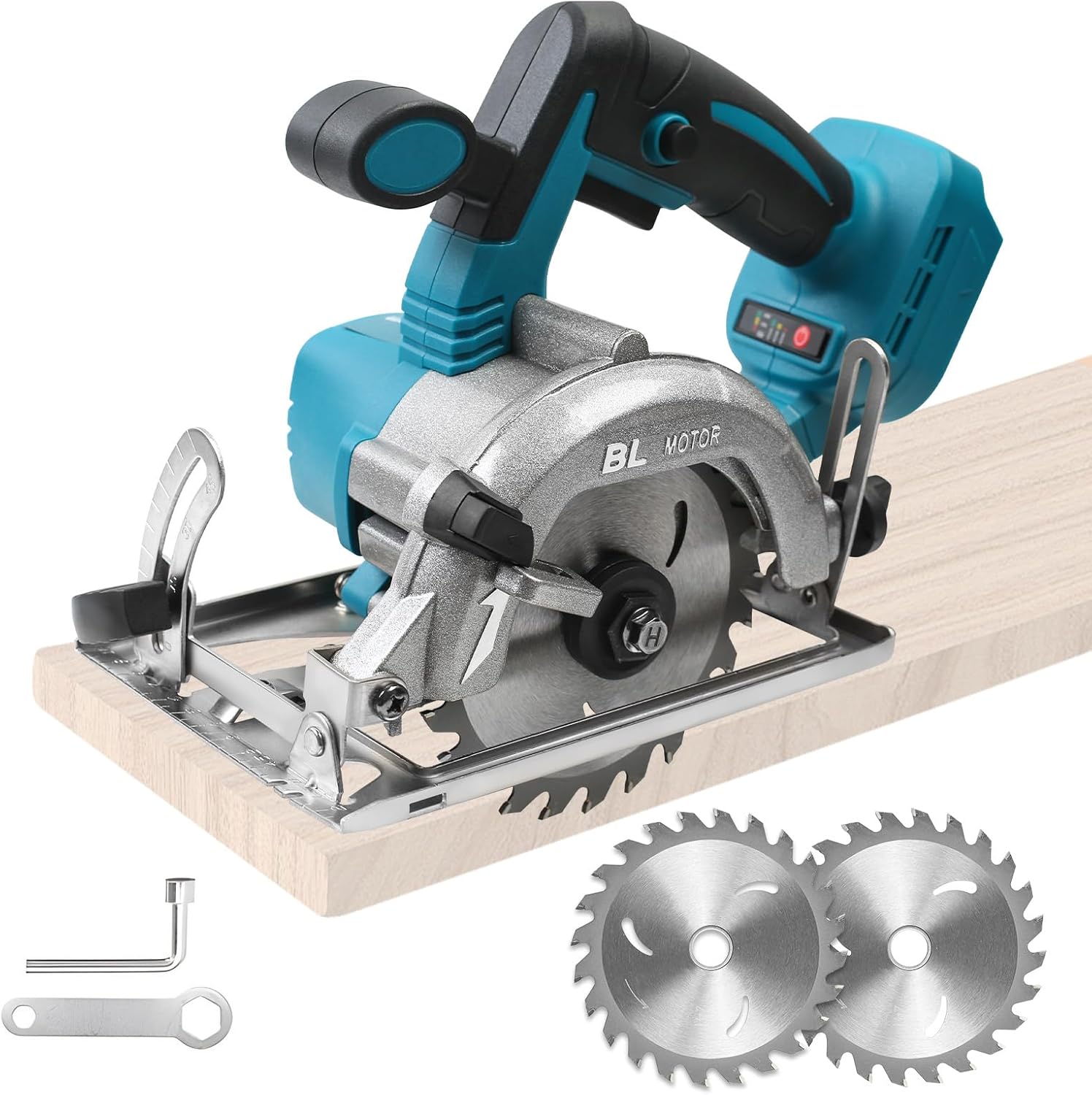 MaxEarn Accu-handcirkelzaag, draadloze cirkelzaag, snijmachine voor ...