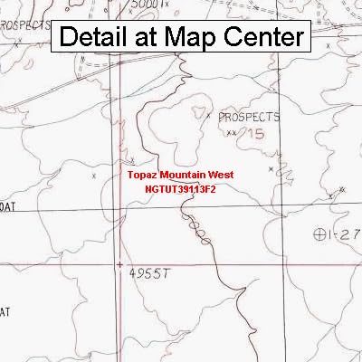 Amazon.com : USGS Topographic Quadrangle Map - Topaz Mountain West ...