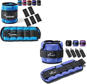 Amazon.com: Sportneer Pesas de tobillo ajustables y pesas pesadas ...