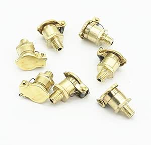 Amazon.com: M6x1mm Metric Male Thread Brass Plated Zinc Alloy Oil Cup ...