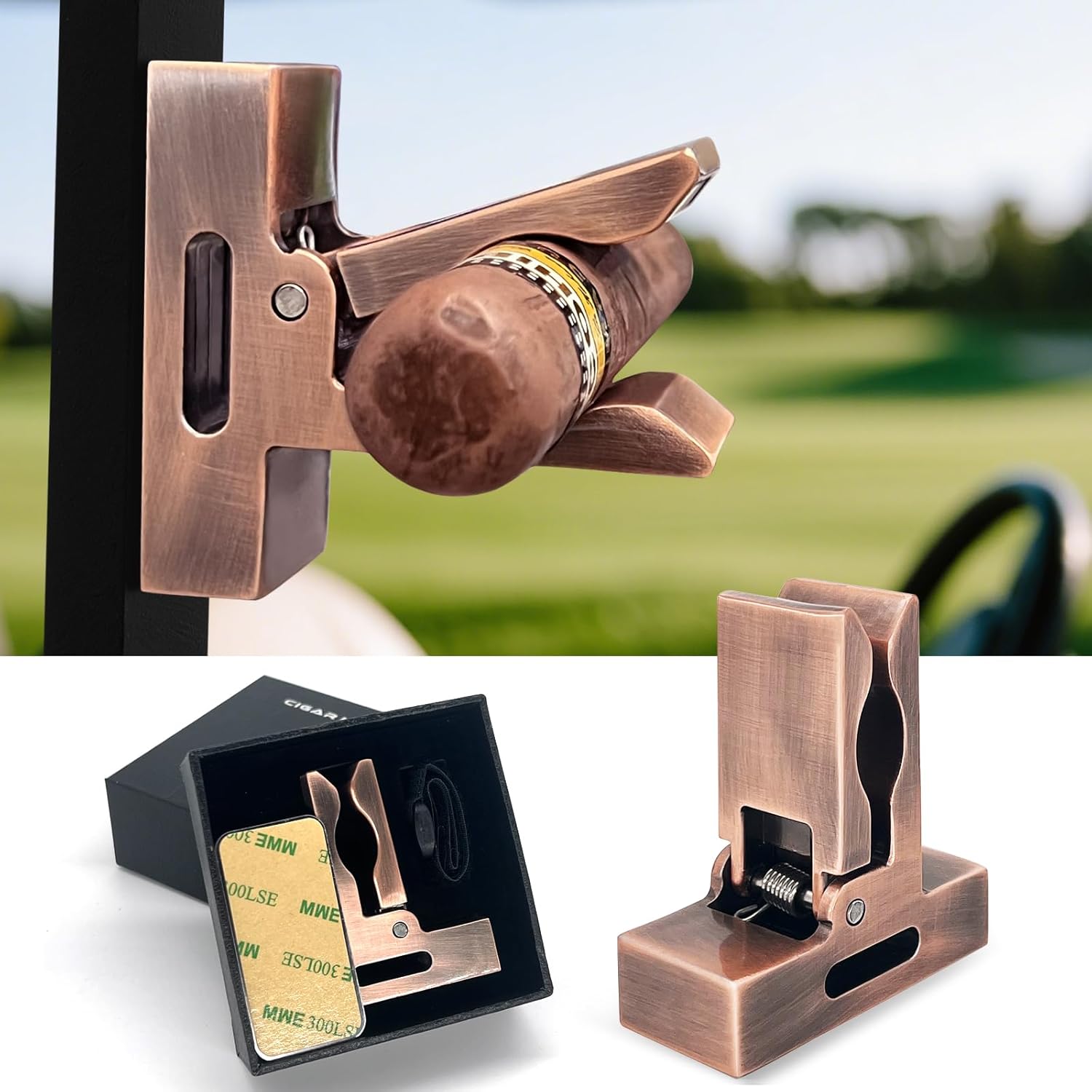 Amazon.com: Qinvone Cigar Holder for Golf Cart, Bronze Magnetic Cigar ...